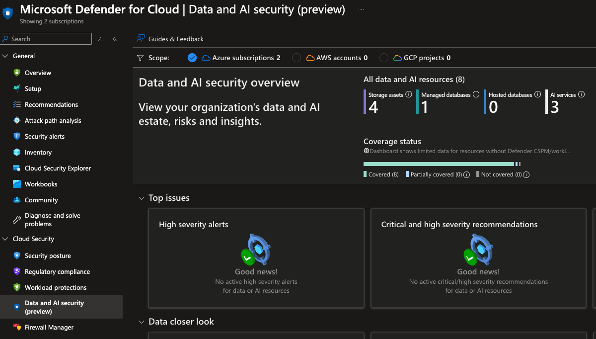 Defender for Cloud: AI Posture Management & AI Workload Protection